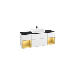 Villeroy & Boch V&B Waschtischunterschrank Wandbeleuchtung Finion 160cm, Pl b m, Rg gol m Lac, glo wh. Lac ; Villeroy & Boch (G452HFGF)