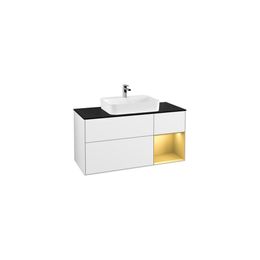 Villeroy & Boch V&B Waschtischunterschrank Finion 120cm, Pl b m, Reg re gol m, glo wh. Lac ; Villeroy & Boch (F422HFGF)