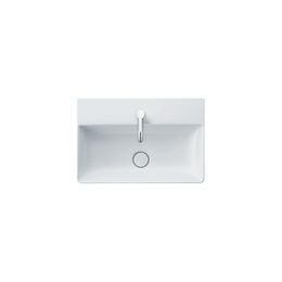 Duravit Handwaschbecken geschliffen DuraSquare 45x35cm, o. &Uuml;L, m HLB, m Hahnloch, wei&szlig; (0732450071)