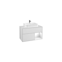 Villeroy & Boch V&B Waschtischunterschrank Wandbeleuchtung Finion 100, Pl w m, Rg r glo wh. Lac, wh. m Lac ; Villeroy & Boch (G121GFMT)