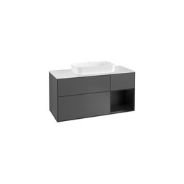 Villeroy & Boch V&B Waschtischunterschrank Wandbeleuchtung Finion 120cm, Pl w m, Rg r b m Lac, Anthrac. m ; Villeroy & Boch (G301PDGK)
