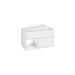 Villeroy & Boch V&B Waschtischunterschrank Wandbeleuchtung Finion 100x60,3 cm, Rg l g wh. Lac, glo wh. Lac ; Villeroy & Boch (G651GFGF)