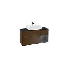 Villeroy & Boch V&B Waschtischunterschrank Wandbeleuchtung Finion 120cm, Pl b m, Rg re Anthrac. m, wal ven ; Villeroy & Boch (G172GKGN)