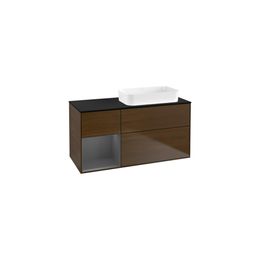 Villeroy & Boch V&B Waschtischunterschrank Finion 120x60 cm, Reg li Anthrac. m, wal veneer ; Villeroy & Boch (F682GKGN)