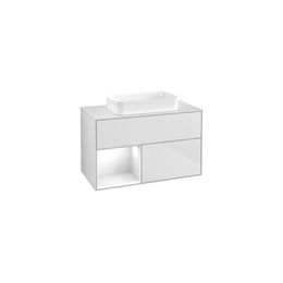 Villeroy & Boch V&B Waschtischunterschrank Wandbeleuchtung Finion 100x60,3 cm, Rg l glo wh. Lac, wh. m Lac ; Villeroy & Boch (G651GFMT)