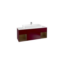 Villeroy & Boch V&B Waschtischunterschrank Wandbeleuchtung Finion 160cm, Regal Walnut Veneer, Peony Matt ; Villeroy & Boch (G211GNHB)