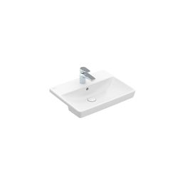 Villeroy & Boch V&B Vorbauwaschtisch AVENTO 55x44cm, 1 HL, mit &Uuml;berlauf, wei&szlig; C-plus ; Villeroy & Boch (4A0655R1)