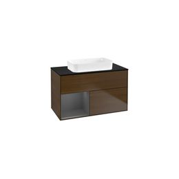 Villeroy & Boch V&B Waschtischunterschrank Finion 100x60,3 cm, Reg li Anthrac. m, wal ven ; Villeroy & Boch (F652GKGN)