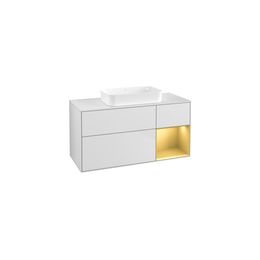 Villeroy & Boch V&B Waschtischunterschrank Finion 120x60 cm, Reg re gol m, wh. m lacquer ; Villeroy & Boch (F711HFMT)