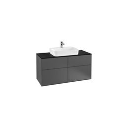 Villeroy & Boch V&B Waschtischunterschrank Wandbeleuchtung Finion 120x60,3cm, Abd.-Pl. bla m, Anthrac. m ; Villeroy & Boch (G38200GK)