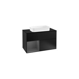 Villeroy & Boch V&B Waschtischunterschrank Wandbeleuchtung Finion 100, Pl b m, Rg li Anthrac. m, bla m Lac ; Villeroy & Boch (G242GKPD)