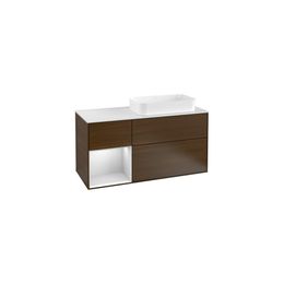 Villeroy & Boch V&B Waschtischunterschrank Wandbeleuchtung Finion 120cm, Pl w m, Reg li wh. m Lac, wal ven ; Villeroy & Boch (G271MTGN)