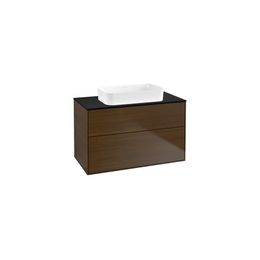 Villeroy & Boch V&B Waschtischunterschrank Finion 100x60,3x50,1mm, Gl. bla m, wal veneer ; Villeroy & Boch (F64200GN)