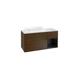 Villeroy & Boch V&B Waschtischunterschrank Finion 120cm, Pl w m, Reg re bla m Lac, wal ven ; Villeroy & Boch (F281PDGN)