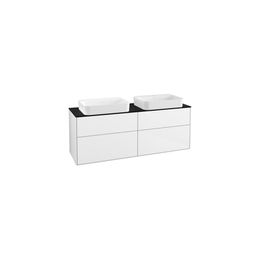 Villeroy & Boch V&B Waschtischunterschrank Wandbeleuchtung Finion 160x60,3x50,1cm, Gl. bla m, glo wh. Lac ; Villeroy & Boch (G72200GF)