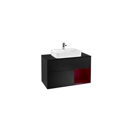 Villeroy & Boch V&B Waschtischunterschrank Wandbeleuchtung Finion 100, Pl bla m, Reg re Peo, bla m Lac ; Villeroy & Boch (G372HBPD)