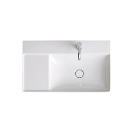 Duravit M&ouml;belwaschtisch asymmetrisch DuraSquare 80x47cm, o &Uuml;L, m HLB, Beck. re, 1 HL, we (2349800041)