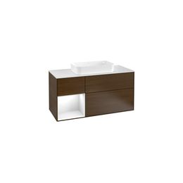 Villeroy & Boch V&B Waschtischunterschrank Wandbeleuchtung Finion 120cm, Pl w m, Rg l glo wh. Lac, wal ven ; Villeroy & Boch (G291GFGN)