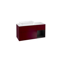 Villeroy & Boch V&B Waschtischunterschrank Wandbeleuchtung Finion 120cm, Pl wh. m, Reg re bla m Lac, Peo m ; Villeroy & Boch (G281PDHB)