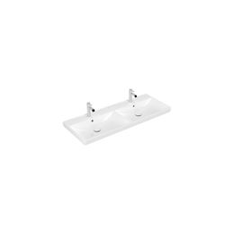 Villeroy & Boch V&B Schrank-Doppelwaschtisch Avento 120x47cm, eck., 2xHahnloch, m &Uuml;L, wei&szlig; ; Villeroy & Boch (4A23CK01)