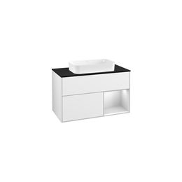 Villeroy & Boch V&B Waschtischunterschrank Abdeckplatte bla m Finion 100x60,3cm, Rg re wh. m Lac, glo wh. Lac ; Villeroy & Boch (F252MTGF)