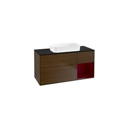 Villeroy & Boch V&B Waschtischunterschrank Finion 120x60 cm, Reg re Peony, Walnut veneer ; Villeroy & Boch (F712HBGN)