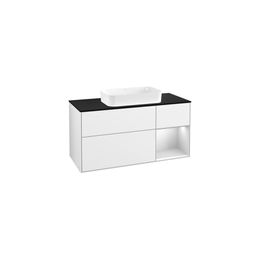 Villeroy & Boch V&B Waschtischunterschrank Wandbeleuchtung Finion 120x60 cm, Reg re wh. m Lac, glo wh. Lac ; Villeroy & Boch (G712MTGF)