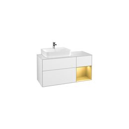 Villeroy & Boch V&B Waschtischunterschrank Finion 120cm, Pl w m, Reg re gol m, glo wh. Lac ; Villeroy & Boch (F151HFGF)