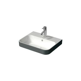Duravit Aufsatzwaschtisch Happy D.2 Plus 50x40cm, gs, m HL, &Uuml;L, HLB, we/anthr. m (2360506100)