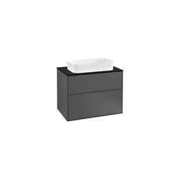 Villeroy & Boch V&B Waschtischunterschrank Finion 80x60,3cm, Abd.-Pl. bla m, Anthrac. matt ; Villeroy & Boch (F22200GK)
