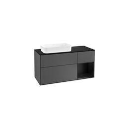Villeroy & Boch V&B Waschtischunterschrank Finion 120cm, Pl b m, Rg r b m Lac, Anthrac. m ; Villeroy & Boch (F282PDGK)