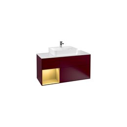 Villeroy & Boch V&B Waschtischunterschrank Finion 120cm, Pl wh. m, Reg li gol m, Peo m ; Villeroy & Boch (F161HFHB)
