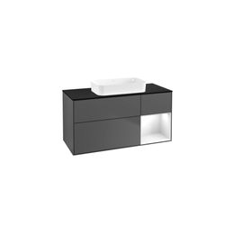 Villeroy & Boch V&B Waschtischunterschrank Finion 120x60 cm, Rg re glo wh. Lac, Anthrac. m ; Villeroy & Boch (F712GFGK)