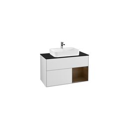 Villeroy & Boch V&B Waschtischunterschrank Finion 100, Pl bla m, Reg re wal ven, wh. m Lac ; Villeroy & Boch (F372GNMT)