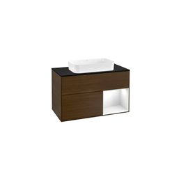 Villeroy & Boch V&B Waschtischunterschrank Abdeckplatte bla m Finion 100x60,3cm, Reg re glo wh. Lac, wal ven ; Villeroy & Boch (F252GFGN)
