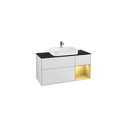 Villeroy & Boch V&B Waschtischunterschrank Finion 120cm, Pl bla m, Reg re gol m, wh. m Lac ; Villeroy & Boch (F422HFMT)