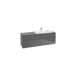 Villeroy & Boch V&B Waschtischunterschrank Collaro 160x54,8x50cm, WT rechts, glossy grey ; Villeroy & Boch (C02700FP)