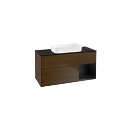 Villeroy & Boch V&B Waschtischunterschrank Wandbeleuchtung Finion 120x60 cm, Reg re bla m Lac, wal veneer ; Villeroy & Boch (G712PDGN)