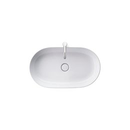 Duravit Aufsatzwaschtisch Luv 70x40cm, geschli., o. HL, &Uuml;L, HLB, wei&szlig; (0379700000)