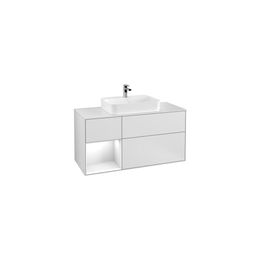 Villeroy & Boch V&B Waschtischunterschrank Wandbeleuchtung Finion 120cm, Pl w m, Rg l g wh. Lac, wh. m Lac ; Villeroy & Boch (G411GFMT)