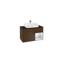 Villeroy & Boch V&B Waschtischunterschrank Finion 100, Pl bla m, Reg re wh. m Lac, wal ven ; Villeroy & Boch (F122MTGN)