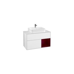 Villeroy & Boch V&B Waschtischunterschrank Wandbeleuchtung Finion 100, Pl wh. m, Reg re Peo, glo wh. Lac ; Villeroy & Boch (G121HBGF)