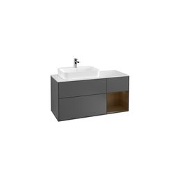 Villeroy & Boch V&B Waschtischunterschrank Finion 120cm, Pl w m, Rg re wal ven, Anthrac. m ; Villeroy & Boch (F401GNGK)