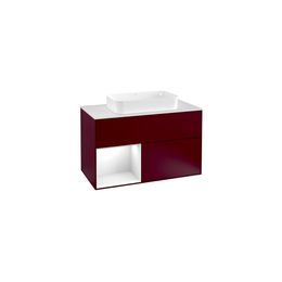Villeroy & Boch V&B Waschtischunterschrank Wandbeleuchtung Finion 100, Pl wh. m, Reg li glo wh. Lac, Peo m ; Villeroy & Boch (G241GFHB)