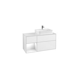 Villeroy & Boch V&B Waschtischunterschrank Wandbeleuchtung Finion 120cm, Pl w m, Rg l g w Lac, glo wh. Lac ; Villeroy & Boch (G141GFGF)