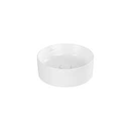 Villeroy & Boch V&B Aufsatzwaschtisch Collaro d 40cm, o &Uuml;berlauf, stone white C-plus ; Villeroy & Boch (4A1840RW)