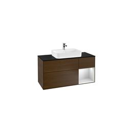 Villeroy & Boch V&B Waschtischunterschrank Finion 120cm, Pl b m, Reg re wh. m Lac, wal ven ; Villeroy & Boch (F422MTGN)