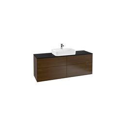 Villeroy & Boch V&B Waschtischunterschrank Wandbeleuchtung Finion 160x60,3cm, EM, Abd.-Pl. bla m, wal ven ; Villeroy & Boch (G44200GN)