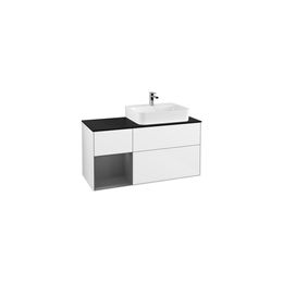 Villeroy & Boch V&B Waschtischunterschrank Wandbeleuchtung Finion 120cm, Pl b m, Rg l A m, glo wh. Lac ; Villeroy & Boch (G142GKGF)