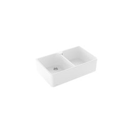 Villeroy & Boch V&B Sp&uuml;lstein Doppelbecken 80 X m Abl.garn, Hand., st. white CeramicPlus ; Villeroy & Boch (638001RW)